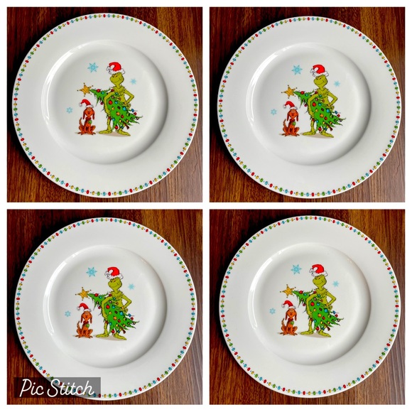 Dining | The Grinch Dinner Plates 15 Set Of 4 | Poshmark